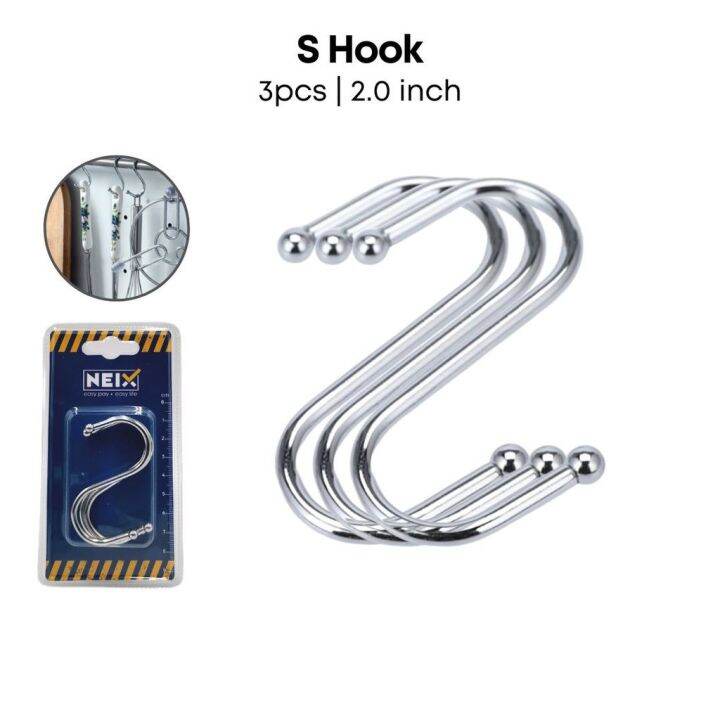 [HUNTWARE] Flat S Hex Key Wrench Tools Set Hooks Stainless Steel Hook Heavy Duty S Hanger Plants ...