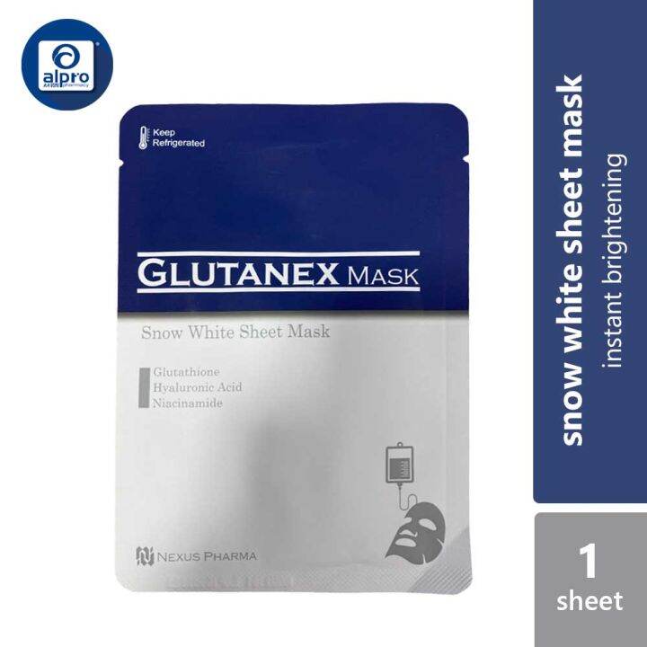 Glutanex Snow White Sheet Masks 1s | High Antioxidant/Promote Bright ...