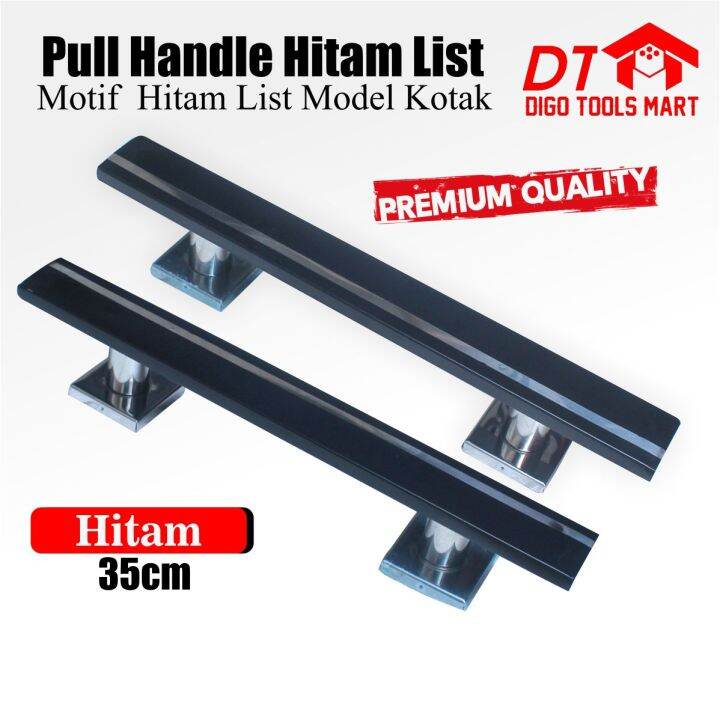 Pull Handle Hitam List Model Kotak 35cm Gagang Pintu Black Series ...