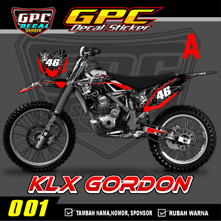Decal Sticker Variasi Fullbody Klx Gordon 001- Dekal Stiker Klx Gordon ...