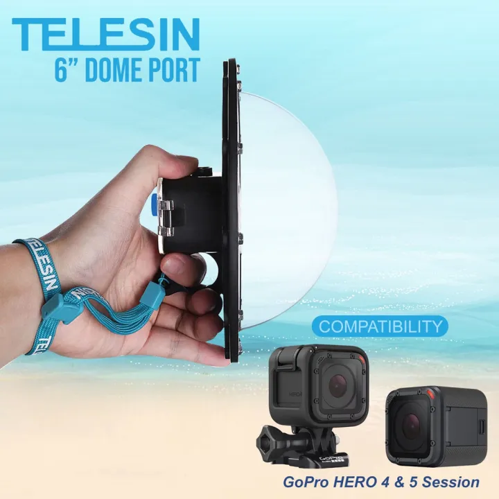 TELESIN Dome Port For GoPro HERO4 SESSION HERO5 SESSION | Lazada PH