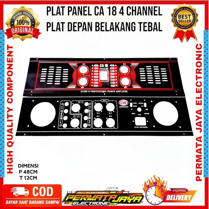 PANEL CA18 PREMIUM (1SET) PLAT COVER CA 18 BOX PANEL DEPAN BELAKANG POWER AMPLIFIER | Lazada ...