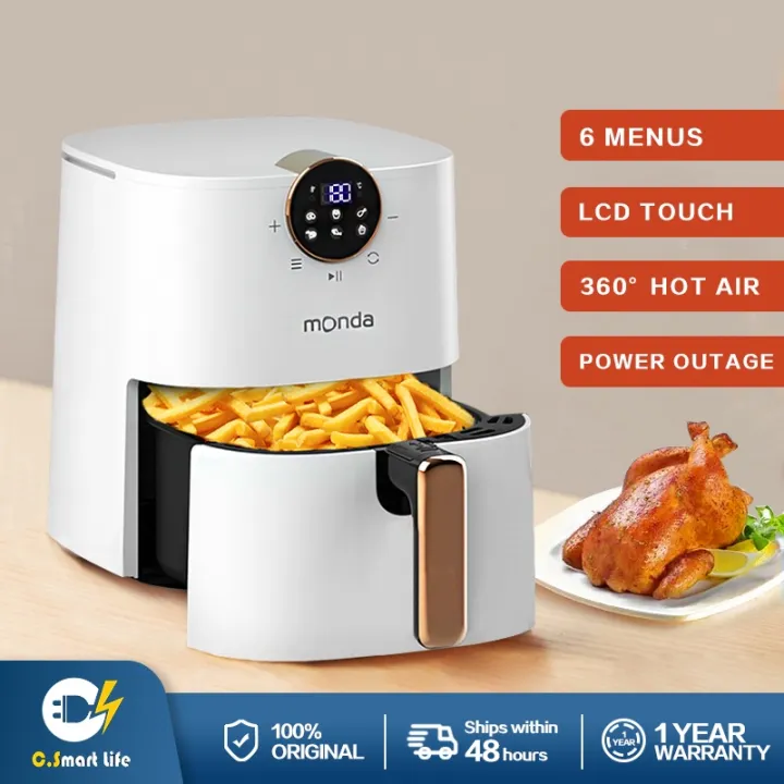 Monda Air Fryer Digital Touch Screen 4.5L Air Frye Oil-free Healthy ...