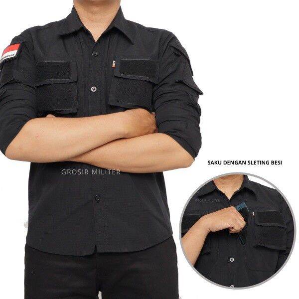 Kemeja Tactical 511 Kemeja PDL Kemeja Outdoor Lapangan Kemeja Seragam KPU Velcro Polos Best ...