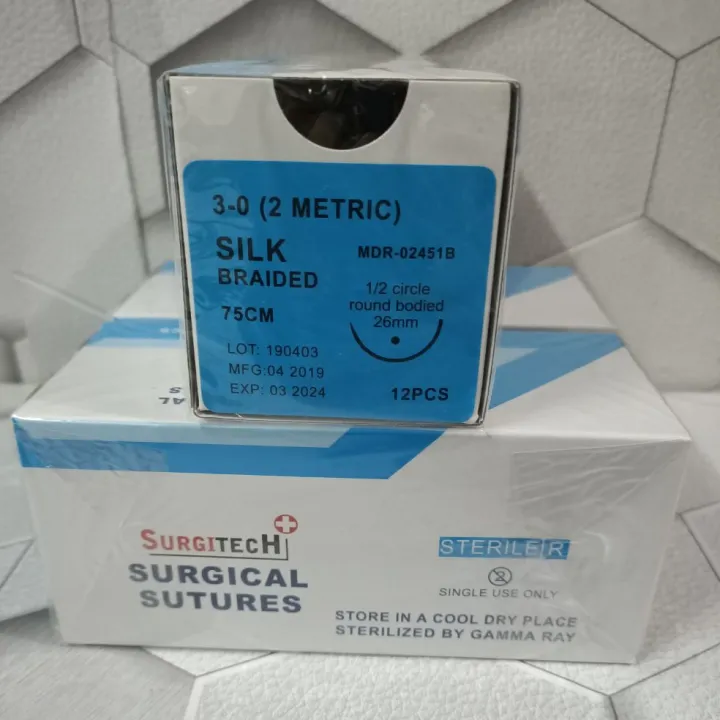 Sutures Silk 3-0 Round Bodied 12's/Box | Lazada PH