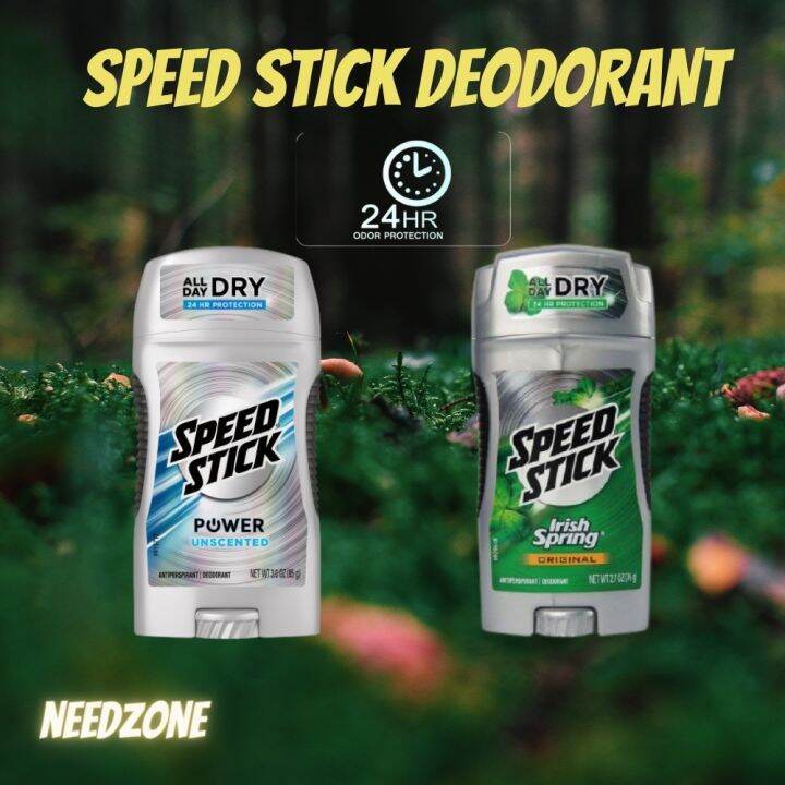 IRISH SPRING Speed Stick 85g Deodorant Antiperspirant 24hrs Odor ...