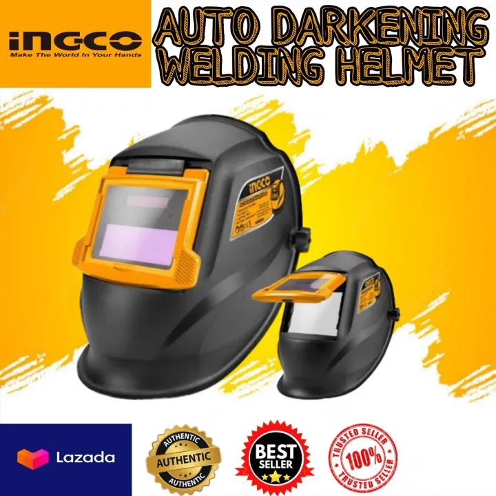 INGCO Solar Powered Auto Darkening Welding Helmet Mask AHM009 | Lazada PH