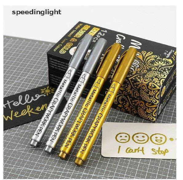 Slth ปากกามาร์กเกอร์ กันน้ํา สีทอง และสีเงิน สําหรับวาดภาพ DIY | Lazada ...