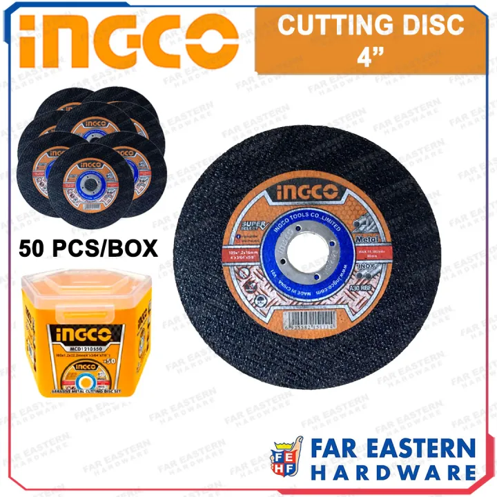 INGCO Cutting Disc 4" Abrasive Metal (50pcs/box) MCD1210550 INAC ...