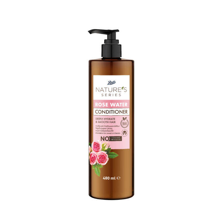 Boots Nature's Series Rose Water Conditioner 480ml บู๊ทส์ เนเจอร์ส ซีรีส์ โรส วอเตอร์ คอนดิชันเน ...