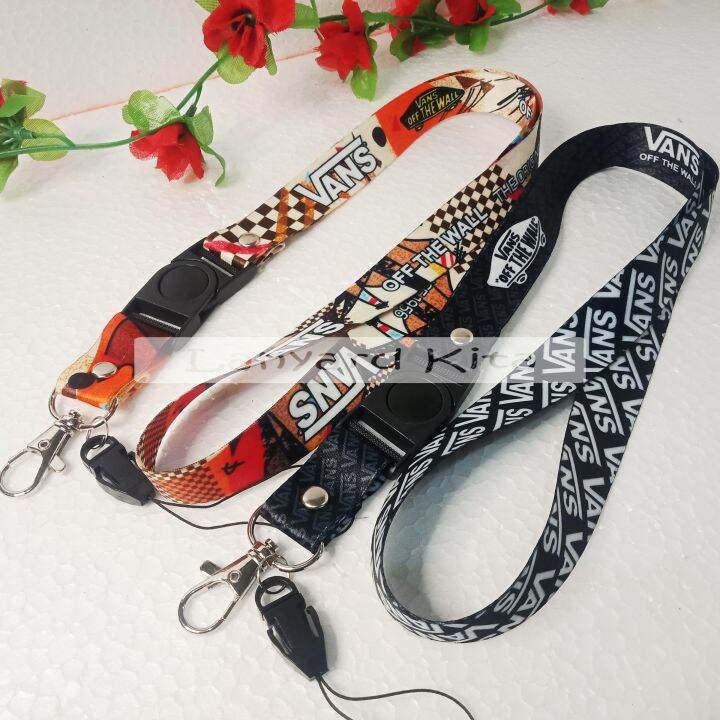 VANS TALI LANYARD ID CARD NAME TAG GANTUNGAN HP PRINTING DUA SISI 2 CM | Lazada Indonesia