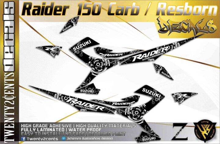 Decals / sticker for suzuki raider 150 carb / reborn (circuit) | Lazada PH