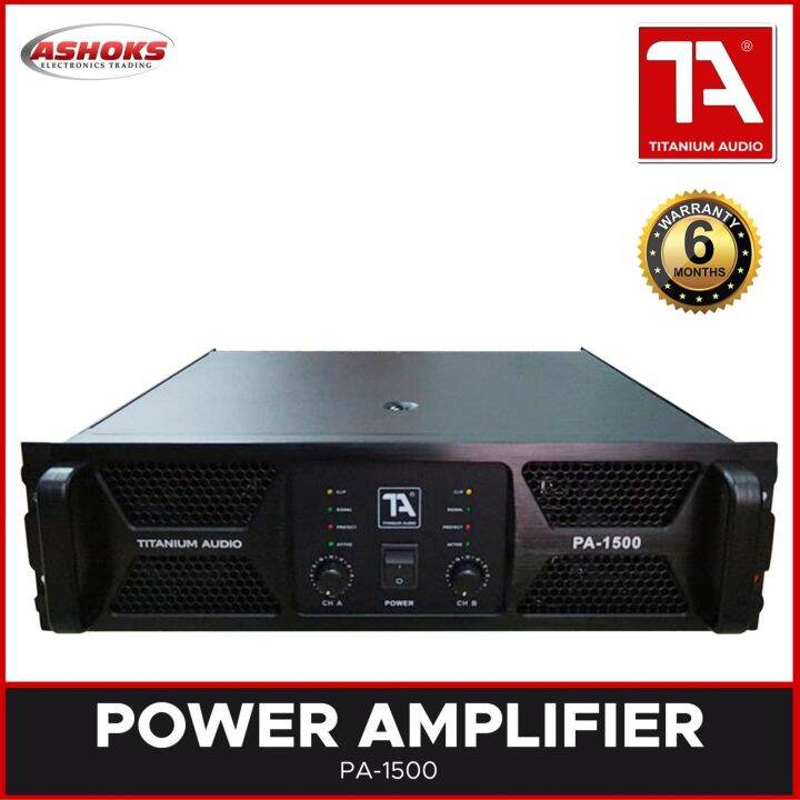 Titanium Audio PA 1500 Power Amplifier / 1200w RMS / Titanium Audio Power Amplifier ...