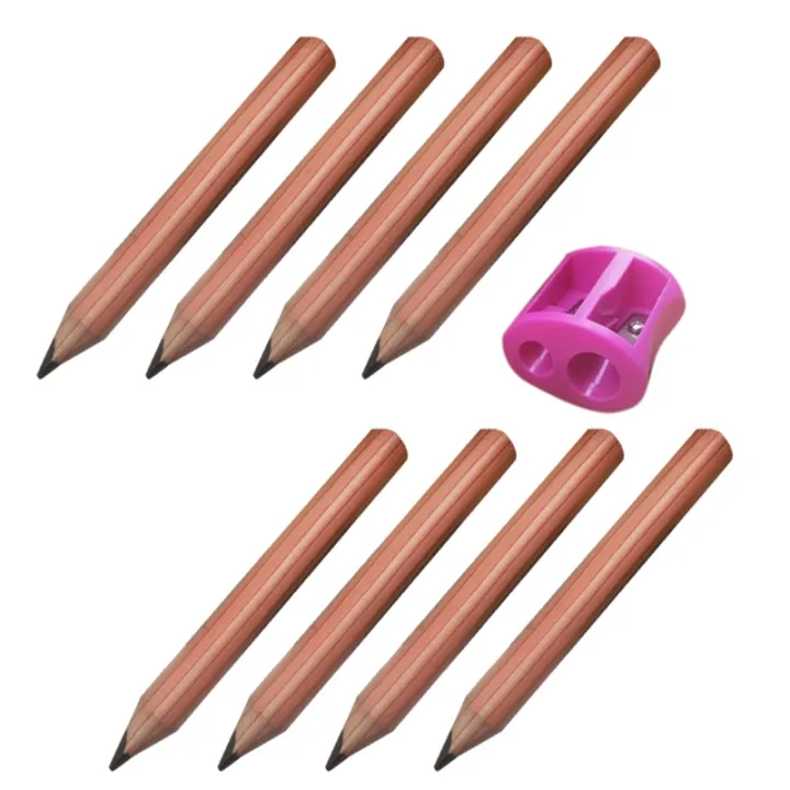 Short Triangular Pencils Mini Wood Triangular Pencils Beginner Grip ...