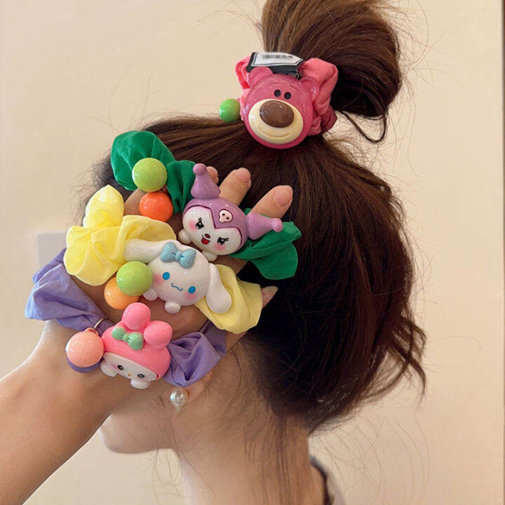 Children Cartoon Large Intestine Hair Rope Sanrio Ponytail Headdress ...