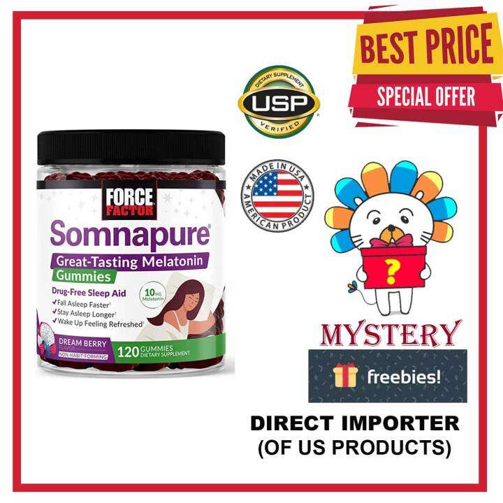 Force Factor, Somnapure Gummies, Melatonin, Dream Berry, 5 mg, 120 Gummies | Lazada PH