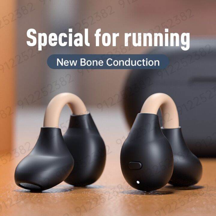 Bone Conduction Bluetooth 5.3 Earphones Ear Bone Clips Wireless ...