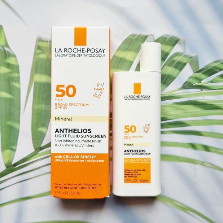 (La Roche-Posay®) Anthelios Light Fluid Mineral Sunscreen For Face SPF ...