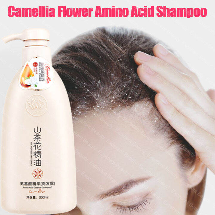 Camellia Flower Amino Acid Shampoo 300ML Anti Dandruff Shampoo Amino Acid Shampoo For Scalp ...