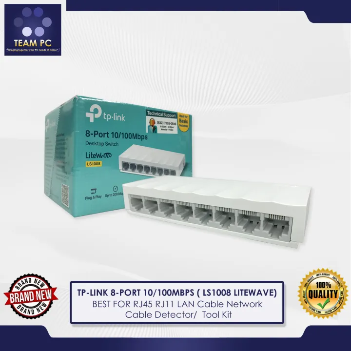 Tp Link 8 Port 10 100mbps Ls1008 Litewave Desktop Switch Fast Ethernet Network Expansion