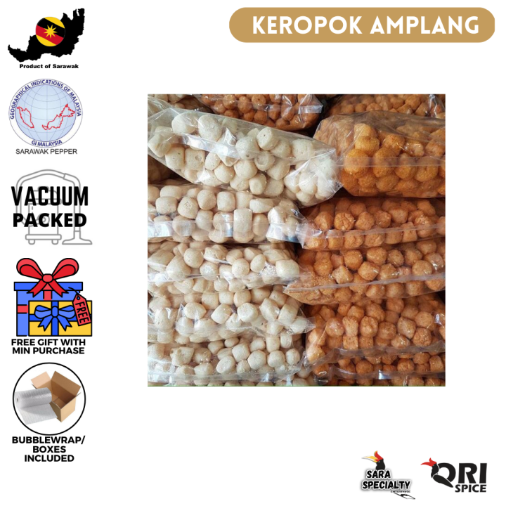 Keropok Amplang Sabah IKAN SOTONG UDANG (200g, 500g, 1kg) | Lazada