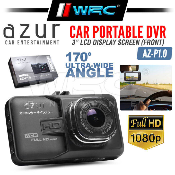 AZUR AZ-P1.0 Portable Car DVR ( 1 Channel / Front ) Full HD 1080p 3 ...