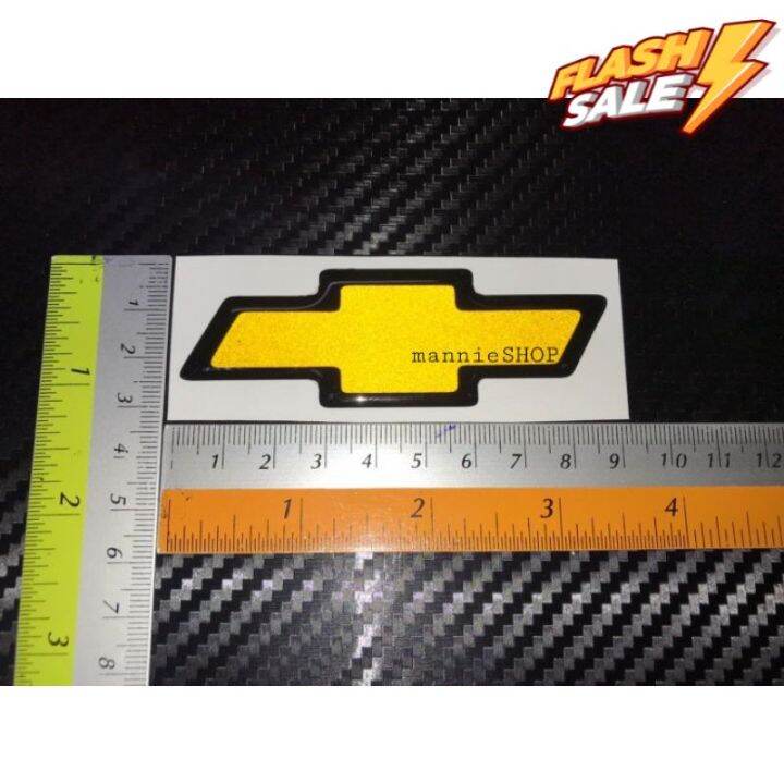 สติ๊กเกอร์งานตัดคอม สะท้อนแสง เทเรซิ่นนูนอย่างดี โลโก้ เชฟโรเลท ...