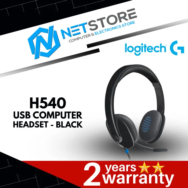 LOGITECH H540 USB COMPUTER HEADSET (BLACK) - 981-000482 | Lazada