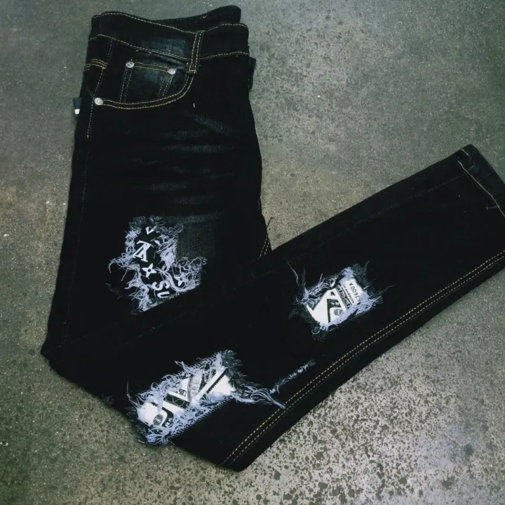 Maong pants for men with design | Lazada PH