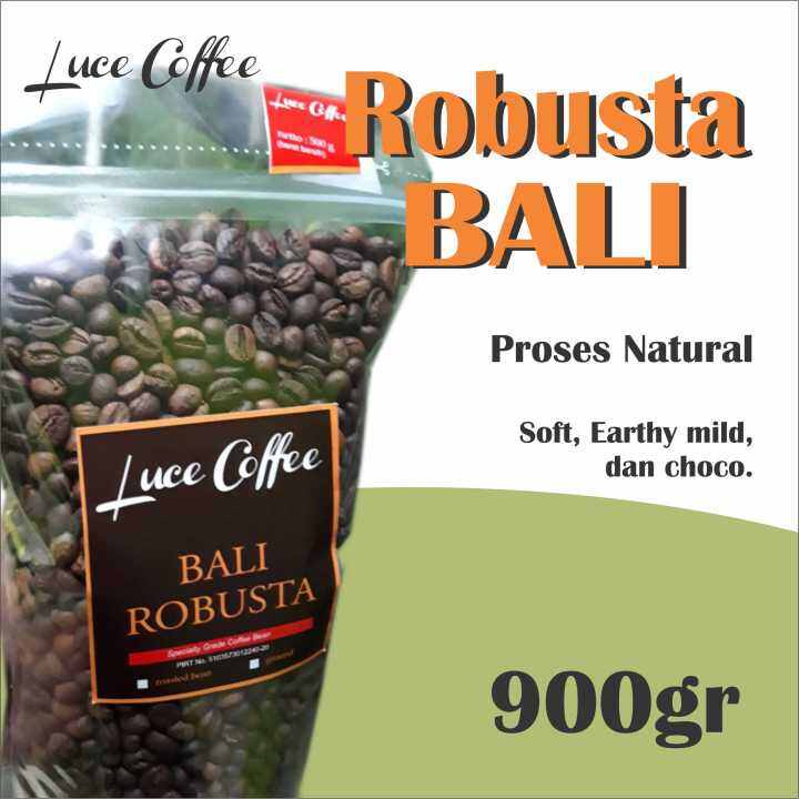 Luce Coffee , Kopi ROBUSTA Bali 900gr, Biji sangrai atau bubuk | Lazada Indonesia
