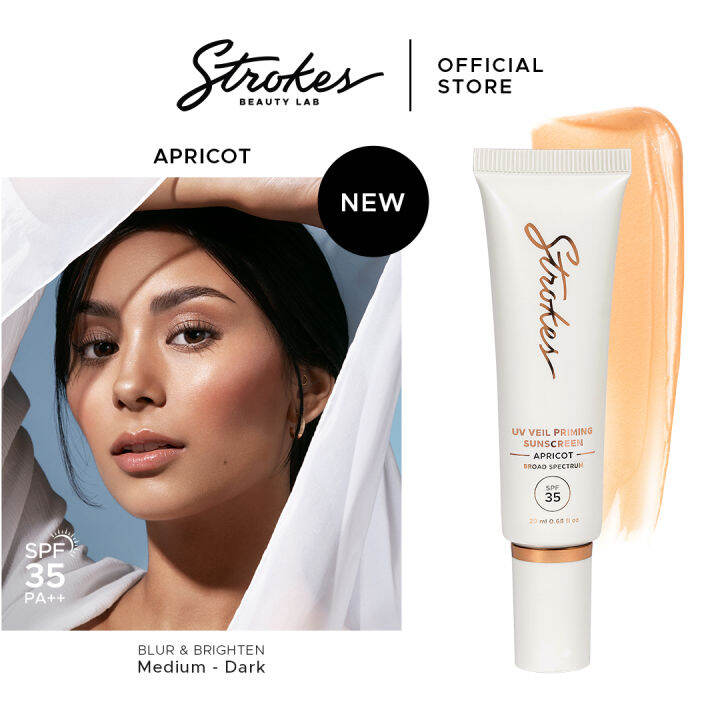 Strokes UV Veil Priming Sunscreen in Apricot | Lazada PH