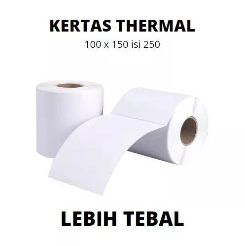 JUAL THERMURAH !! Label Sticker Thermal Print Resi 100 X 150 Barcode ...