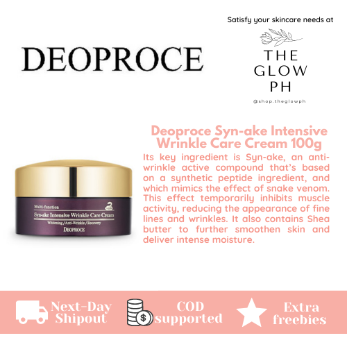 [AUTHENTIC] DEOPROCE Syn-ake Intensive Wrinkle Care Cream 100g | Lazada PH