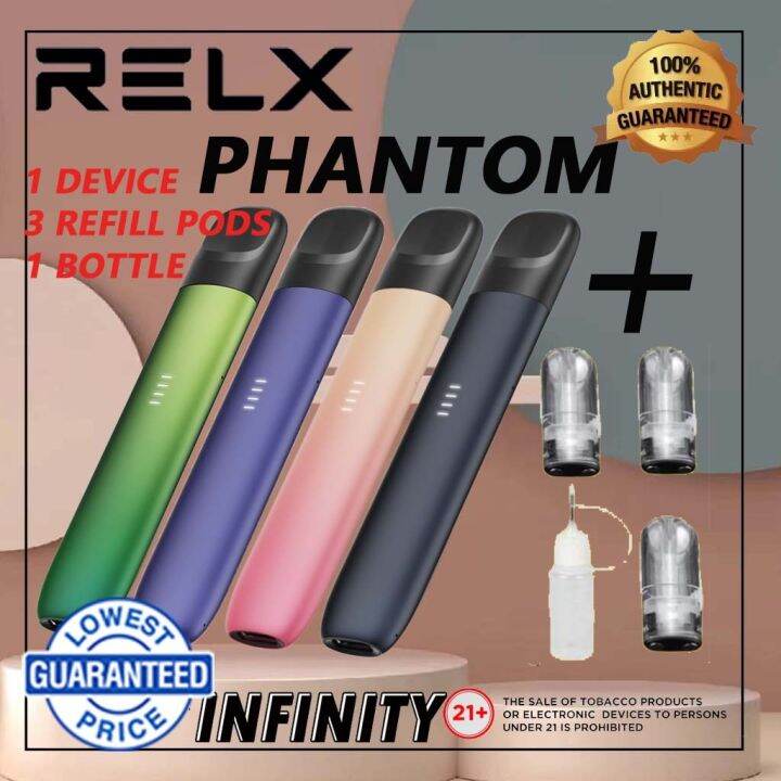 (Legit)RELX Infinity Vapesmoke rechargeable set vaper relex pod juice ...