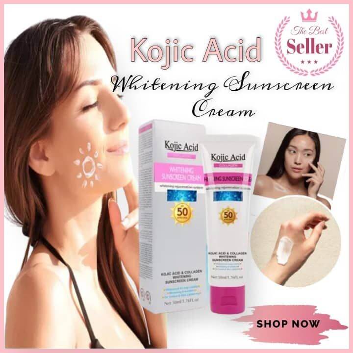 Original Kojic Acid Collagen Whitening Sunscreen Cream Face Whole Body Oil Control Waterproof ...
