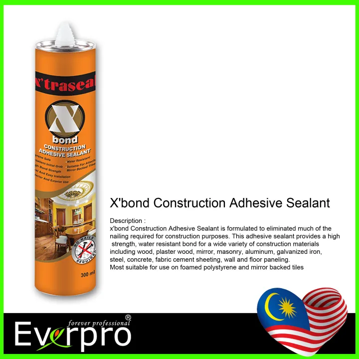 X'traseal X'bond Construction Adhesive Sealant 320g | Lazada