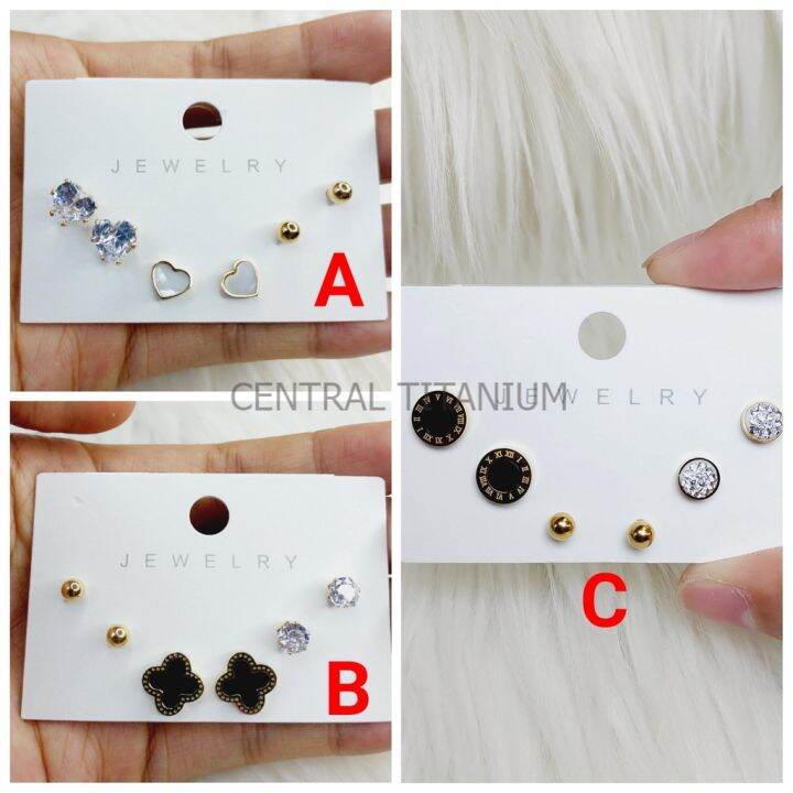 TITANIUM Giwang set cantik 3 model GW001 | Lazada Indonesia