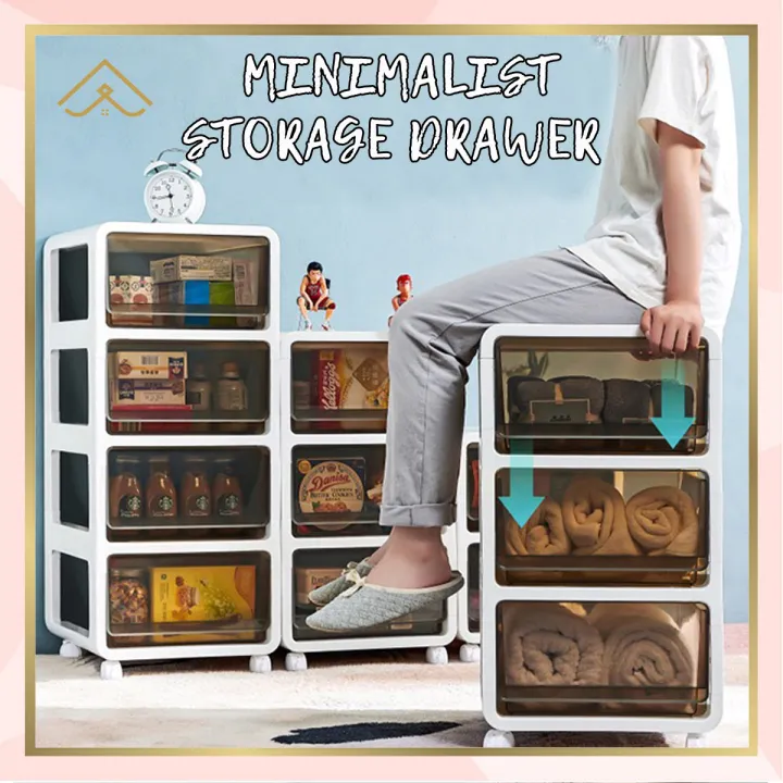 SIMPLE DELUXE PH Multi-Layer Drawer Storage Cabinet Movable Trolley ...