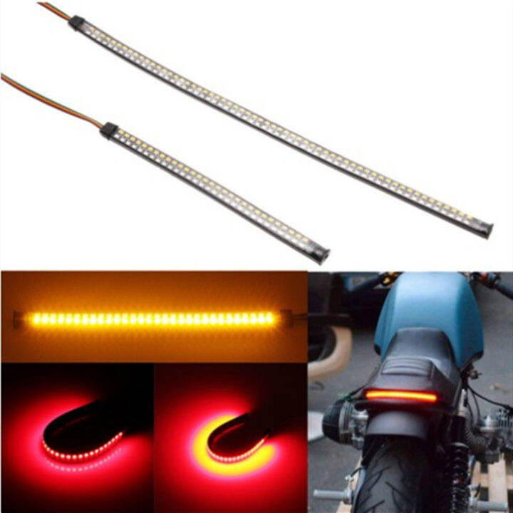motorcycle turn Modified light LED driving light dual color red yellow ...