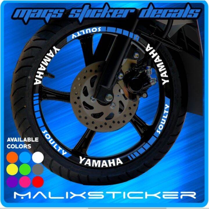 Motorcycle sticker mio soulty mags sticker frond and rear (c) | Lazada PH