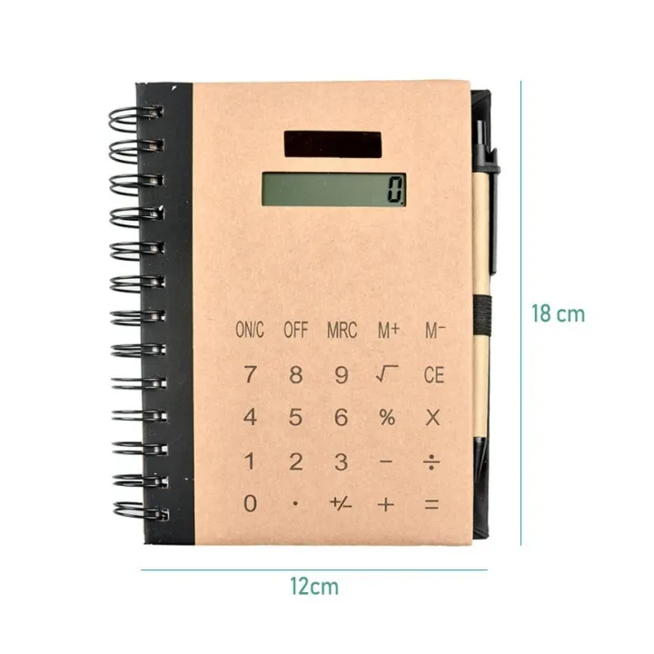 A5 Eco Notebook with Calculator with Free Eco Pen Sticky Note nb-8188 ...