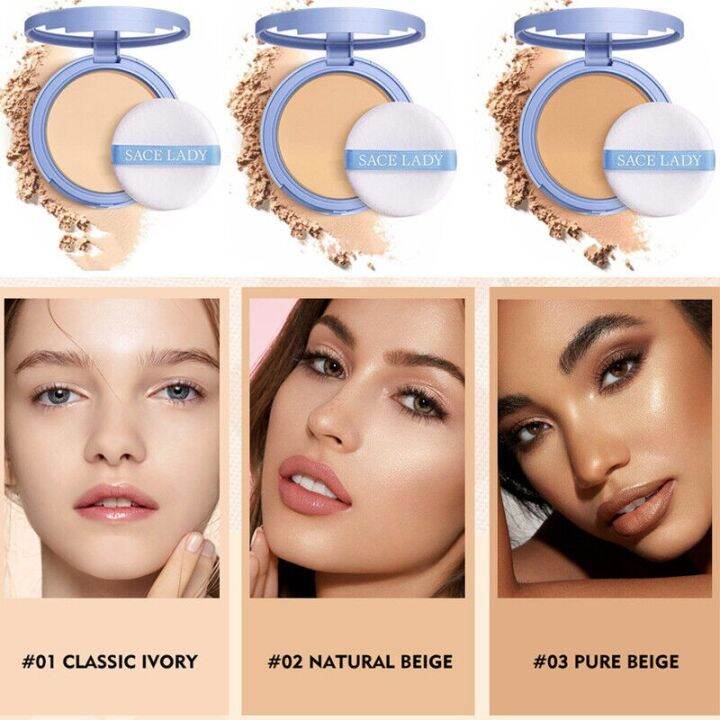 SACE LADY Oil Control Matte Face Powder Long Lasting Waterproof Natural ...