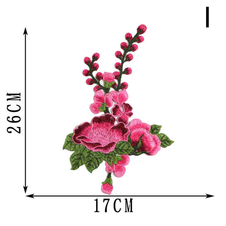 ผ้าปัก Tempelan Bunga แบบ DIY ของ BANCHEN อุปกรณ์เย็บผ้าตกแต่งแบบปัก ...