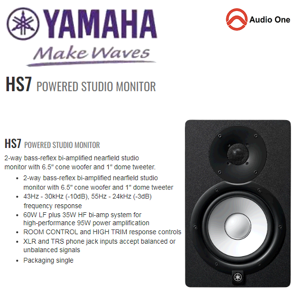 Yamaha HS-7 Powered Studio Speaker Monitor | Lazada Indonesia