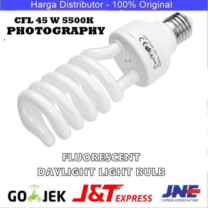 LAMPU STUDIO CFL 45W 5500K Photography Fluorescent Daylight Light ...