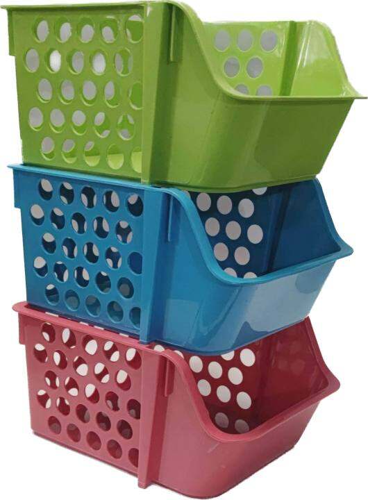 Plastic #375 Stackable Bin Basket Boxes Storage Organizer Supplies ...