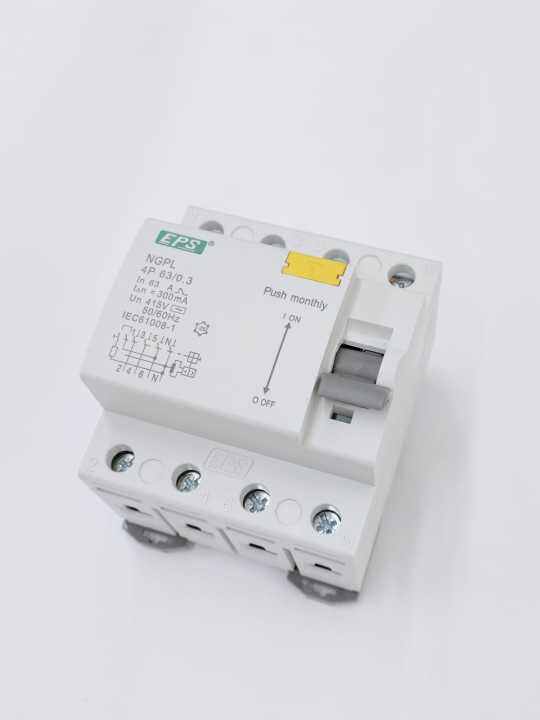 EPS 4Pole ELCB 63A (300mA) 415V Residual Current Operated Circuit ...
