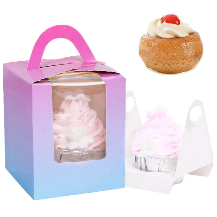 30 Piece Single Cupcake Box Cupcake Stand With Window, Insert And ...