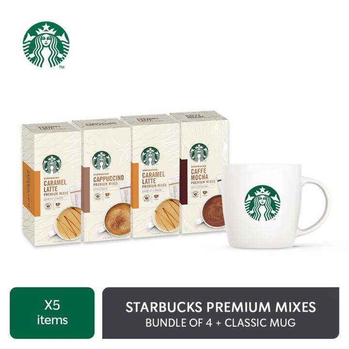 STARBUCKS Premium Coffee Mixes x 4 Boxes, PLUS Classic Mug | Lazada PH