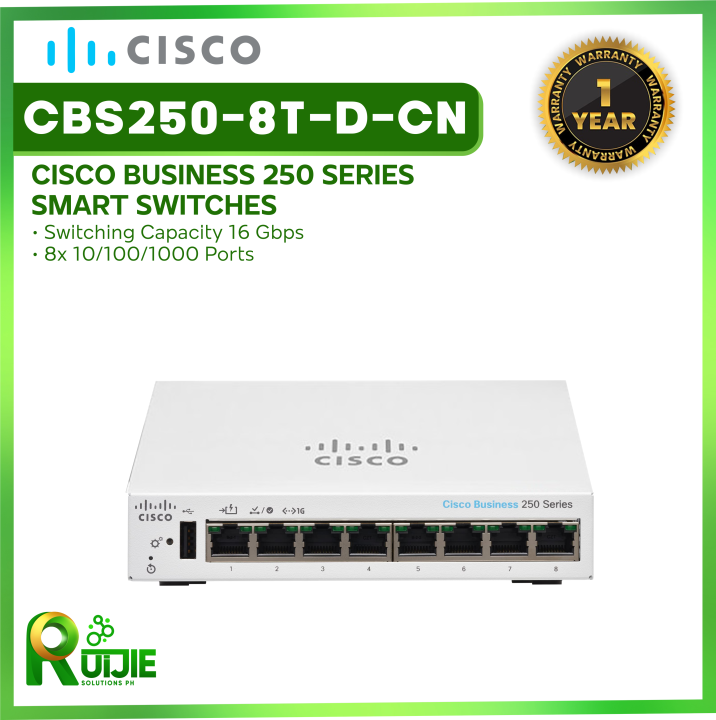 Cisco Business 250 Smart Switch Cisco Cbs250 8t D Na 8 Port Ge